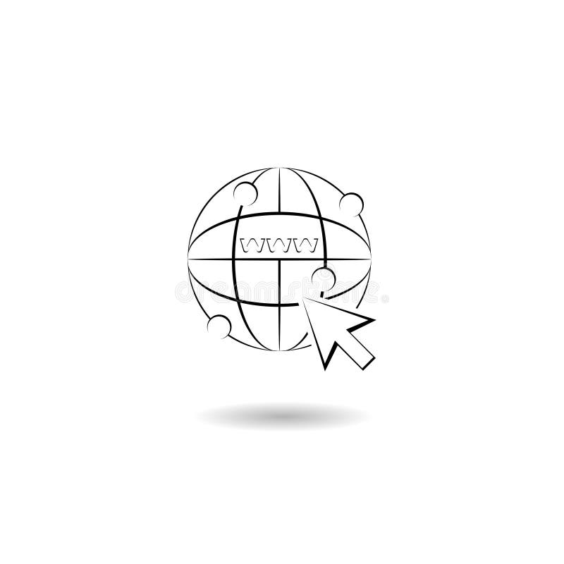 Go To Web Icon Logo with Shadow Stock Vector - Illustration of digital ...