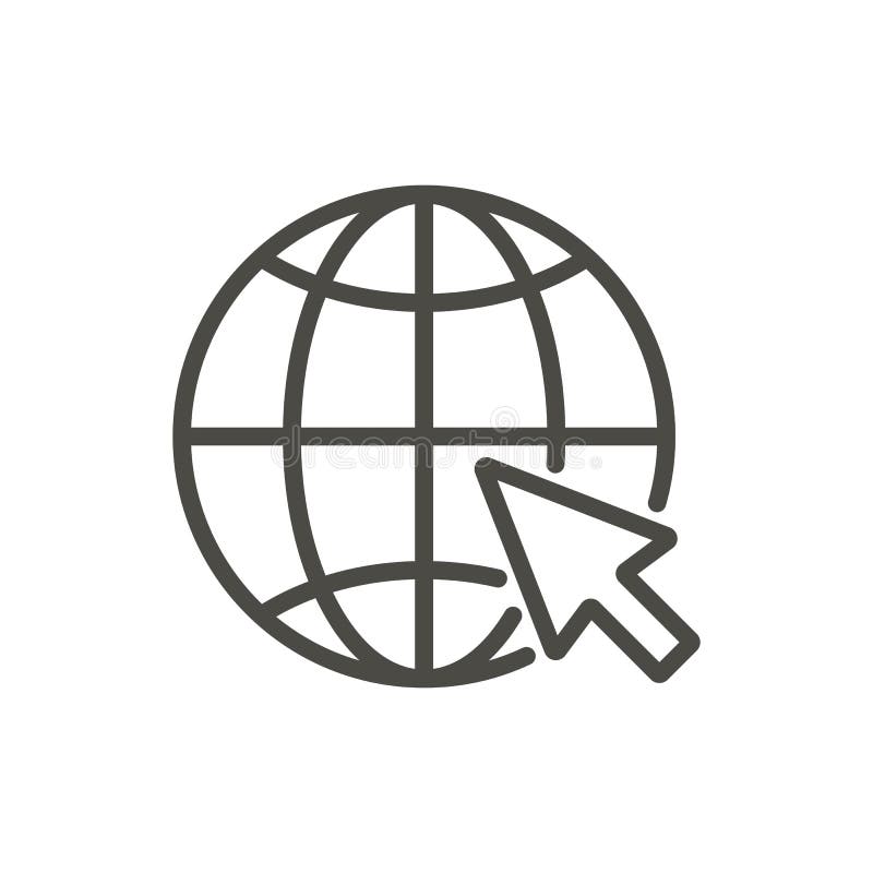 Go To Web Icon Vector. Line Website Symbol. Stock Vector - Illustration ... Go To Web Icon Vector. Line Website Symbol. Stock Vector - Illustration ...