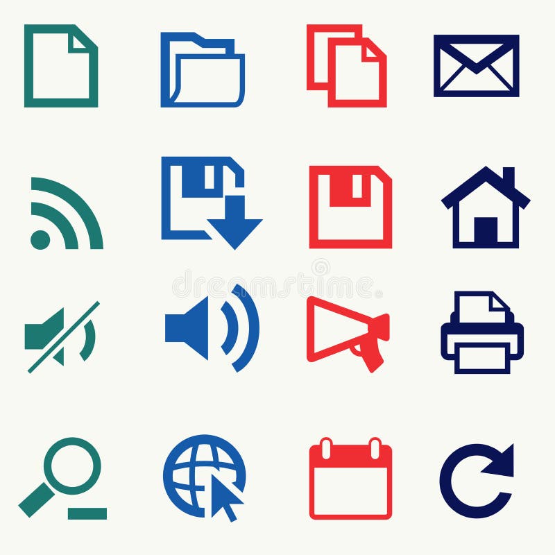 Website Icon. Set of Flat Design Concept Icons for Website and App ...