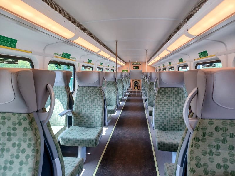 Go train inside view stock photo. Image of seats, railway - 323832024