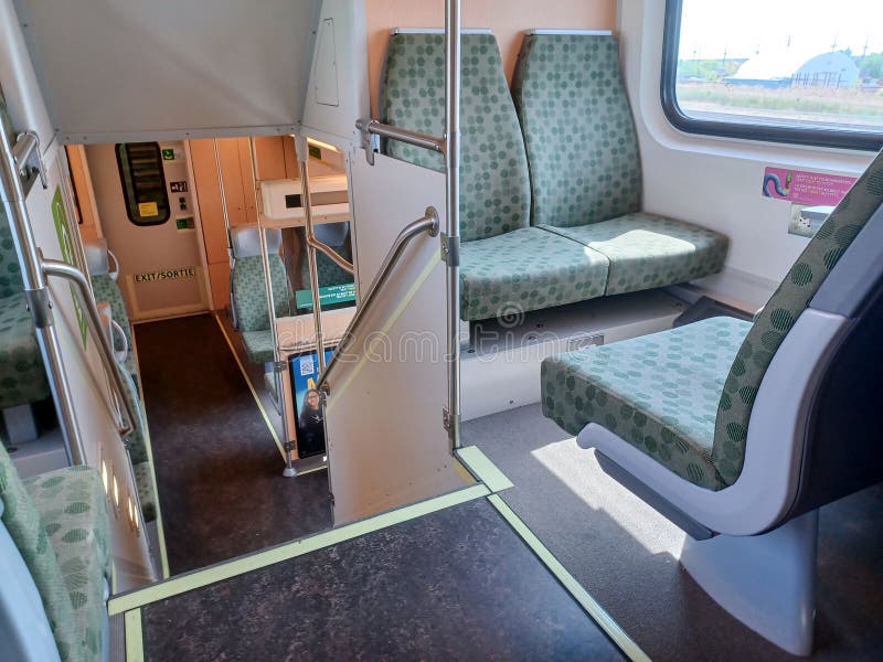Go train inside view editorial photography. Image of canada - 330998222