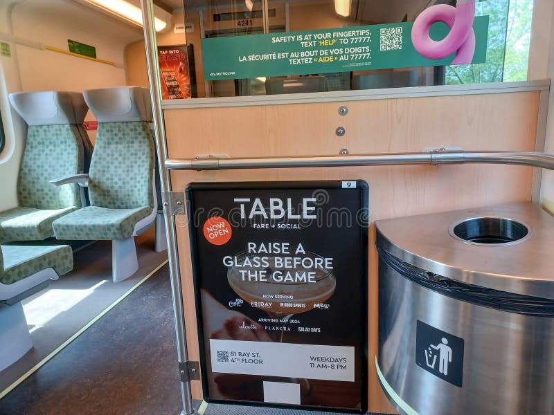 Go train inside view editorial image. Image of rail - 330998225