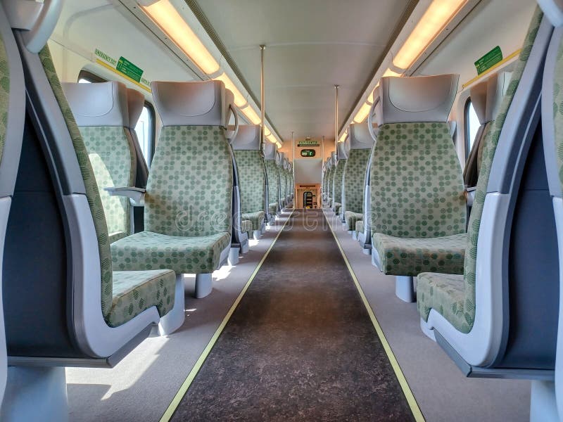 Go train inside view editorial stock image. Image of railway - 336427584