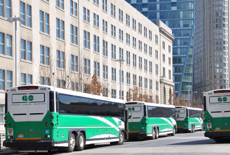 Go transit buses editorial image. Image of corporations - 40950125