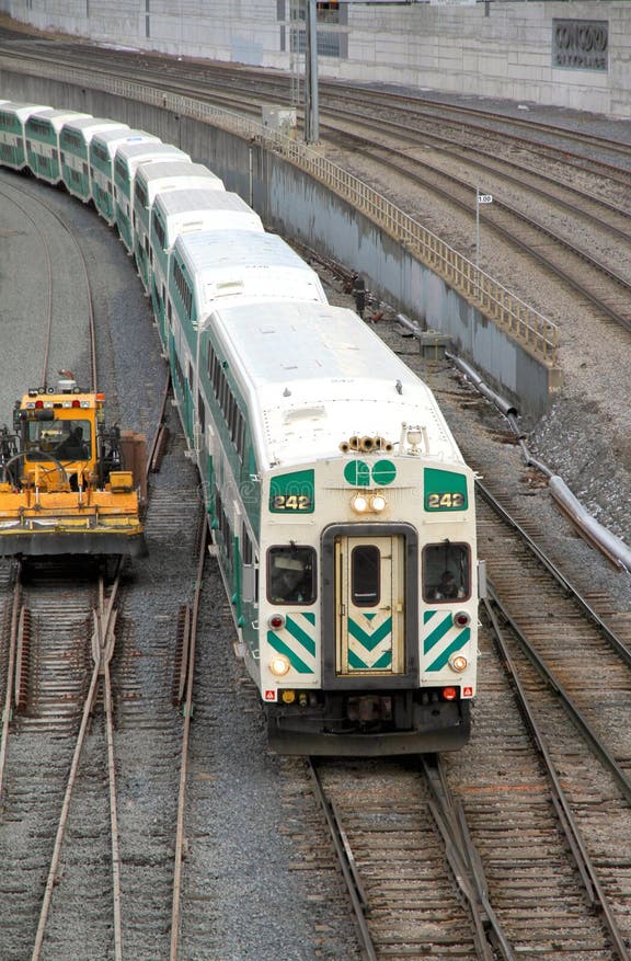 Toronto Go Transit Train editorial stock image. Image of financial ...