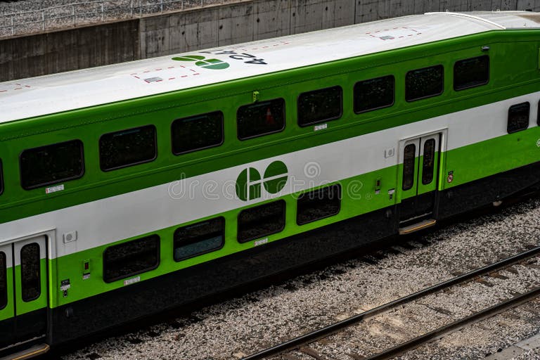 GO Transit Train in Toronto. GO Transit is a Regional Public Transit ...