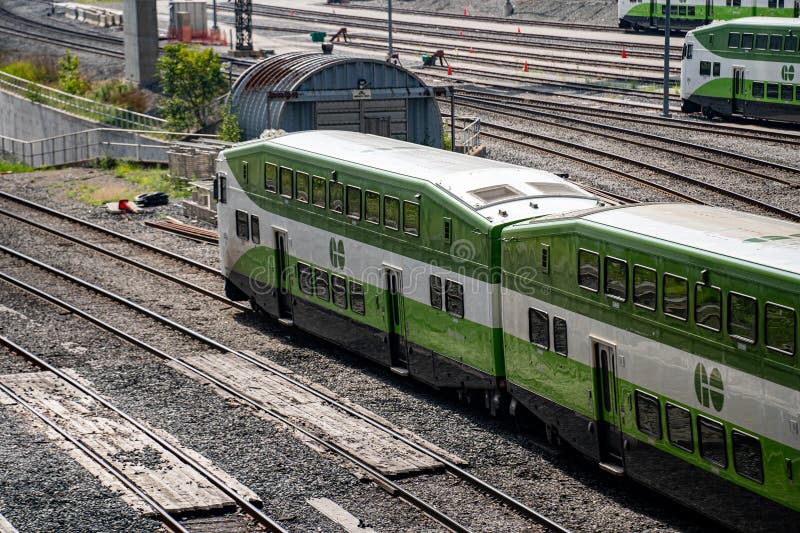 GO Transit Train in Toronto. GO Transit is a Regional Public Transit ...