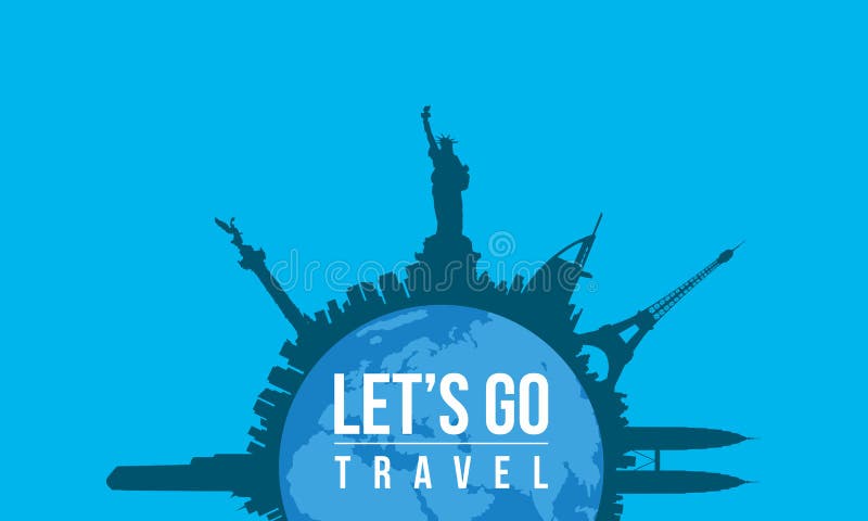Go travel to world concept stock vector. Illustration of graphic - 92275251