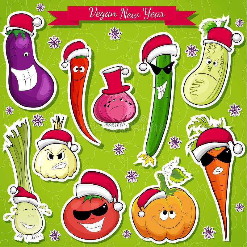 Go vegan cartoon fruits stock vector. Illustration of decorative - 47083443