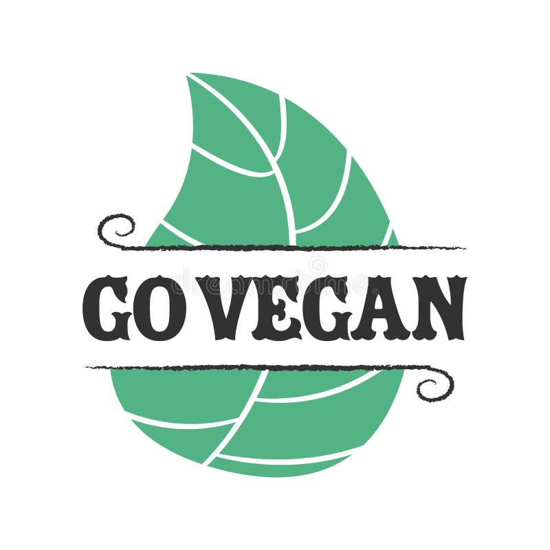 Go vegan icon stock vector. Illustration of ecology, label - 83976618