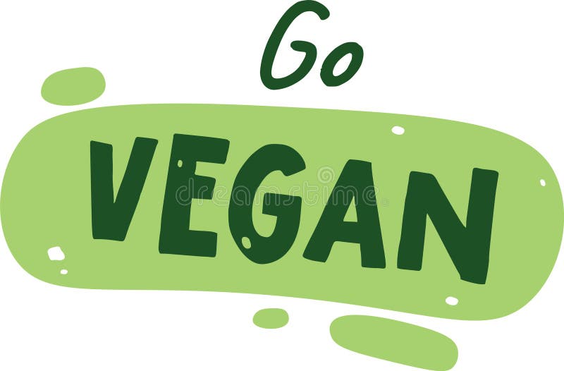 Go Vegan Lettering Banner stock vector. Illustration of vector - 289334540
