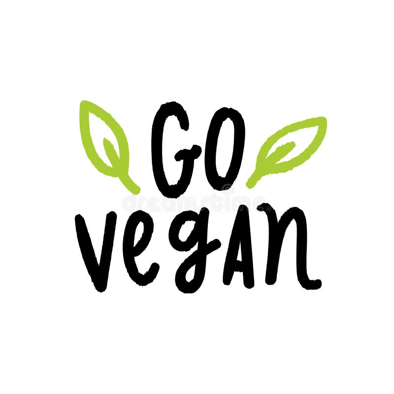 Go Vegan Lettering on a Green Background, Near a Planet Earth in the ...