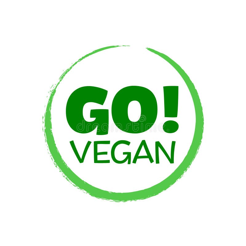 Go vegan sign stock vector. Illustration of healthy, lifestyle - 74495563