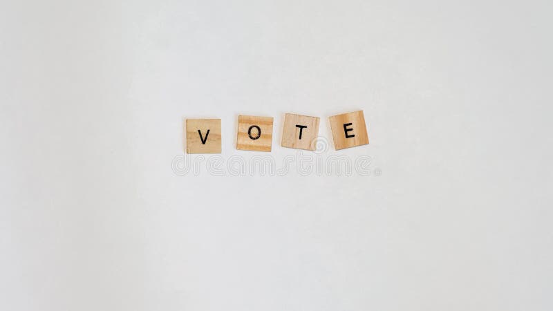 GO VOTE. a Stop Motion Sequence of Alphabet Tiles Flashing the Words ...