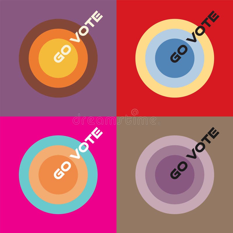 Go Vote text design stock vector. Illustration of candidate - 196006004