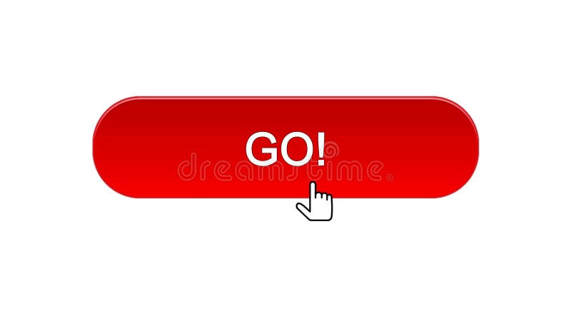 Go Web Interface Button Clicked With Mouse Cursor Red Color Business