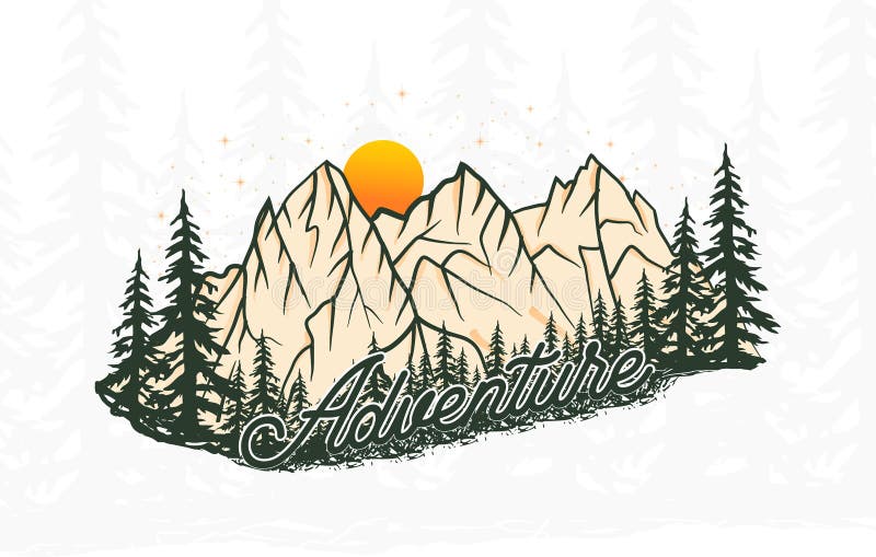 Go Wild Adventure T Shirt Design Stock Vector - Illustration of shirt ...