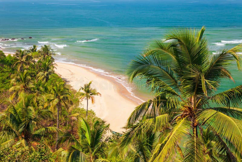 Goa Beach Aerial View, India Stock Photo - Image of island, tropical ...