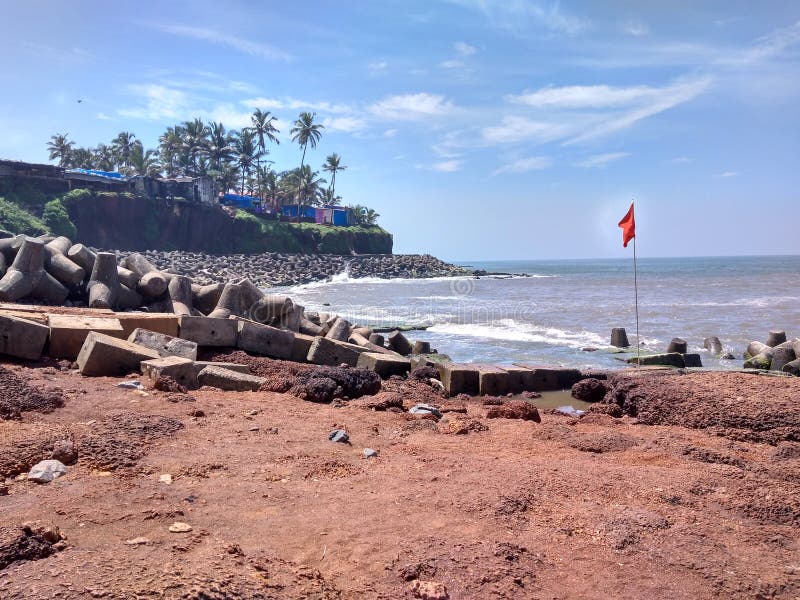 Goa beach stock photo. Image of vacation, terrain, geology - 179990036