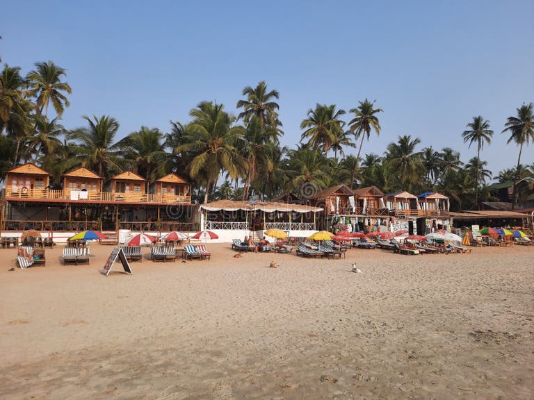 Goa beach. stock photo. Image of dock, town, coast, marina - 332424672