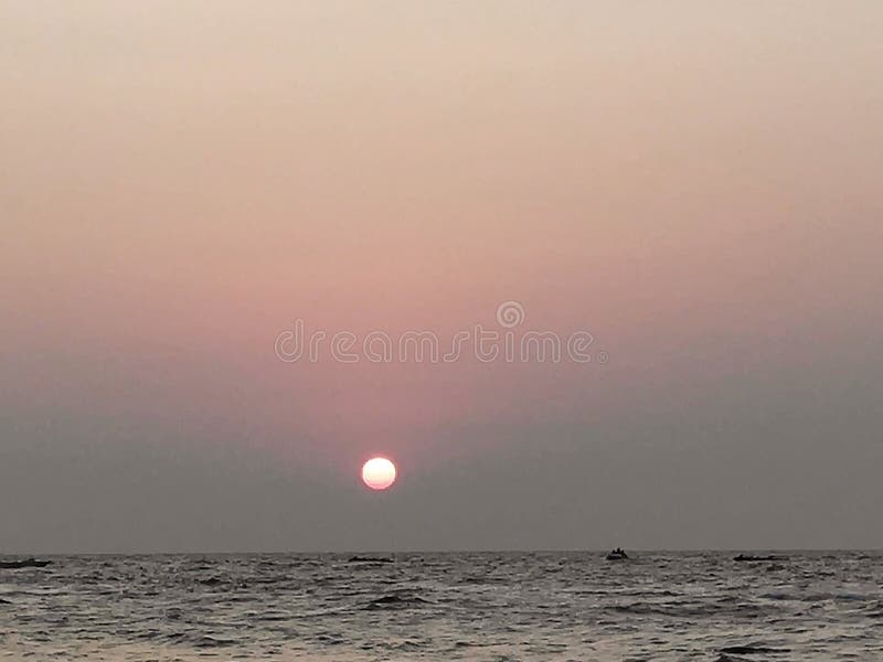 Goa Beach Sunset with Glowing Waves Stock Image - Image of waves, beach ...