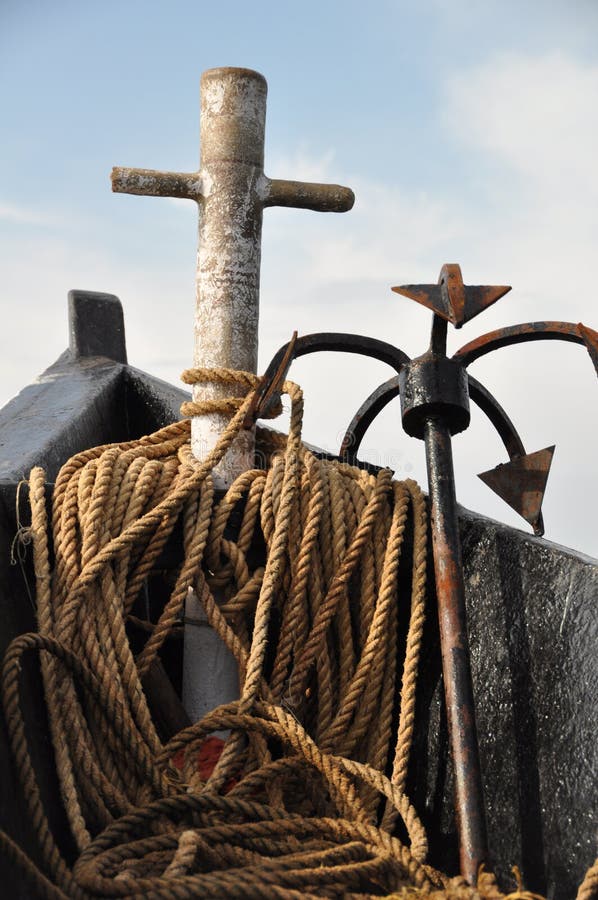Goa Holidays: Ship Anchor and Rope Stock Photo - Image of maritime ...