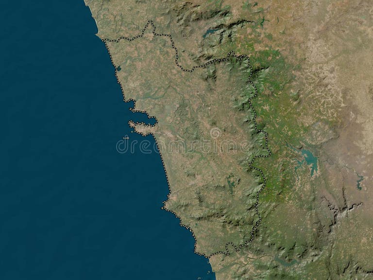 Goa, India. Low-res Satellite. No Legend Stock Photo - Image of ...