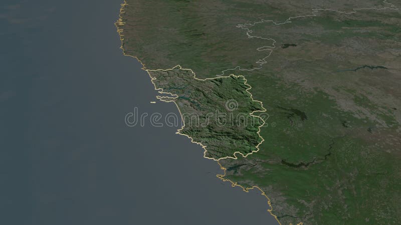 Goa, India - Outlined. Satellite Stock Illustration - Illustration of ...