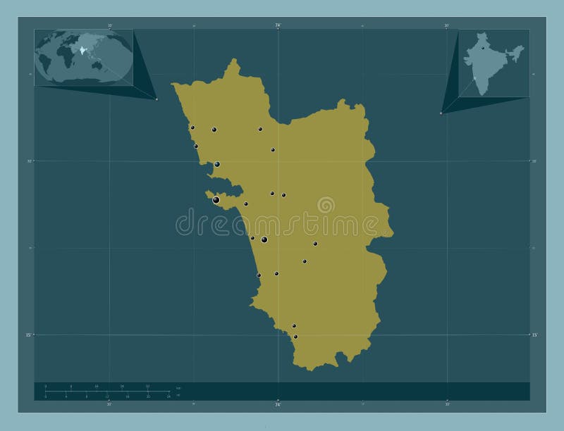 Goa, India. Solid. Major Cities Stock Illustration - Illustration of ...