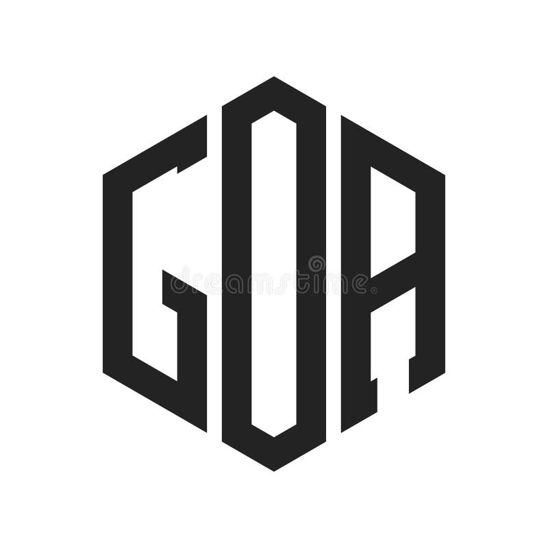 GOA Logo Design. Initial Letter GOA Monogram Logo Using Hexagon Shape ...