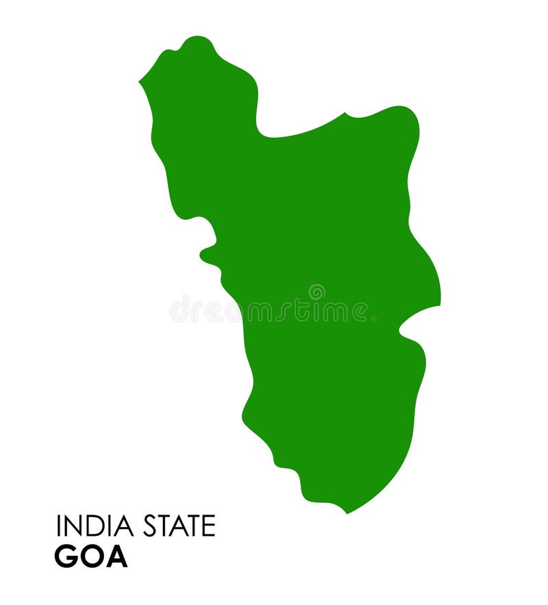 Goa Map of Indian State. Goa Map Vector Illustration Stock Illustration ...