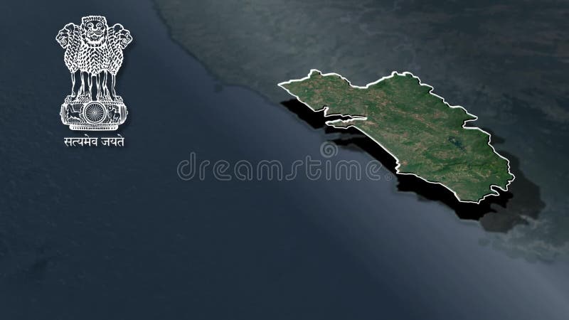 Goa - Physical Map of the Globe Animation Map Stock Video - Video of ...