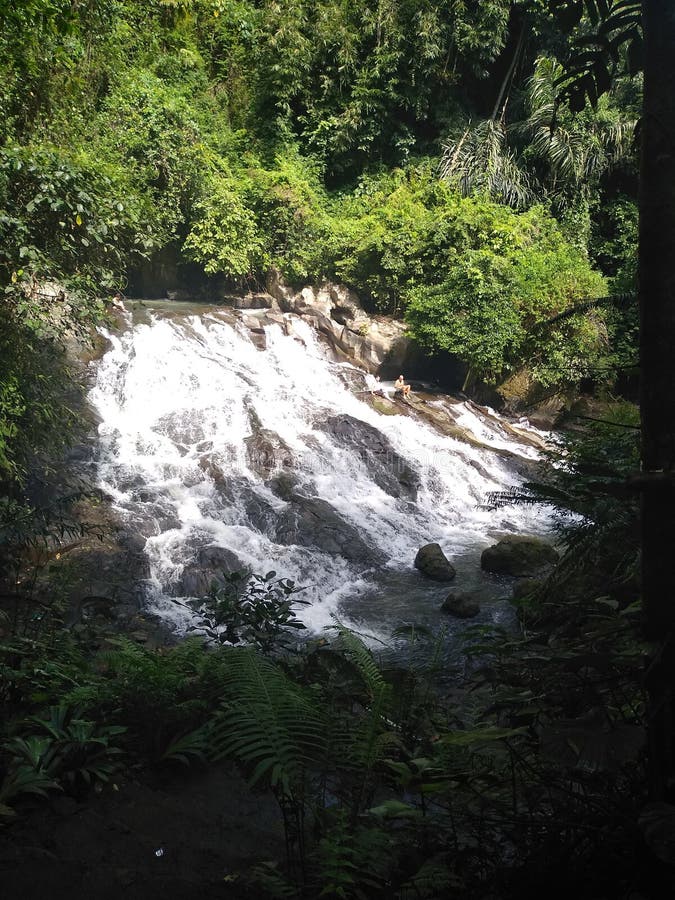 Goa rang-reng waterfall stock photo. Image of waterfall - 261840944