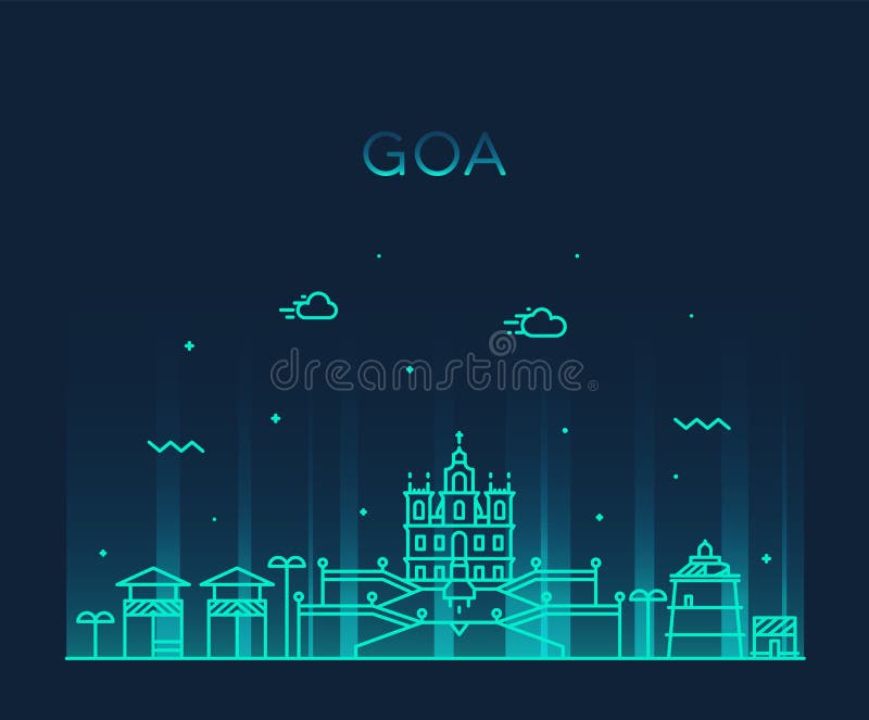 Goa Skyline Stock Illustrations – 100 Goa Skyline Stock Illustrations ...