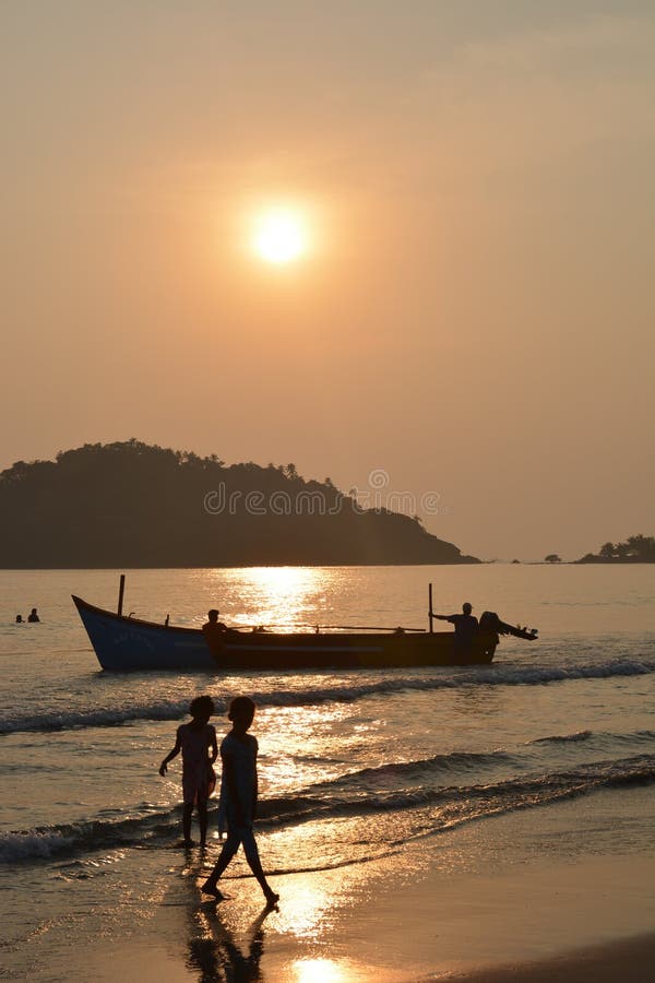 Goa sunset stock photo. Image of island, love, holiday - 65735352
