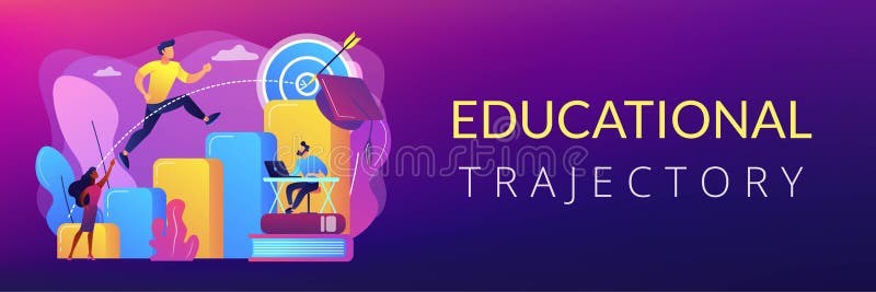 Educational Trajectory Concept Banner Header Stock Vector ... Educational Trajectory Concept Banner Header Stock Vector ...