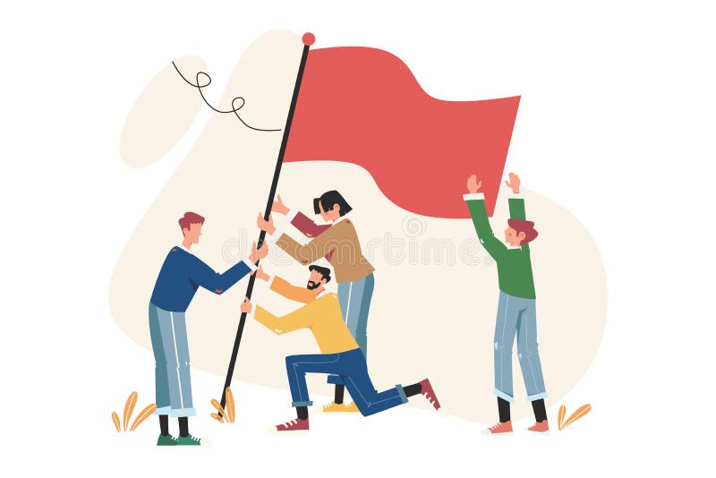 Goal Achievement Flag As a Symbol of Success Stock Vector ...