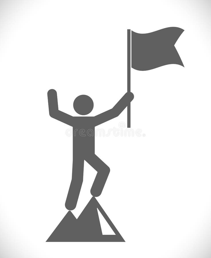 Goal achievement icon stock vector. Illustration of simple - 210013866