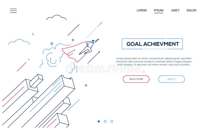 Goal Achievement - Modern Isometric Vector Web Banner Stock Vector ... Goal Achievement - Modern Isometric Vector Web Banner Stock Vector ...