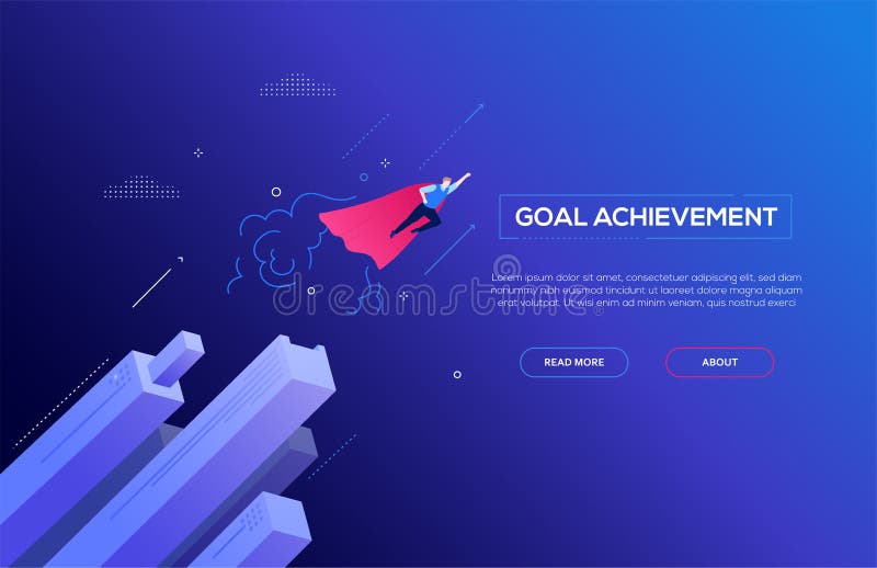 Goal Achievement - Modern Isometric Vector Web Banner Stock Vector ... Goal Achievement - Modern Isometric Vector Web Banner Stock Vector ...