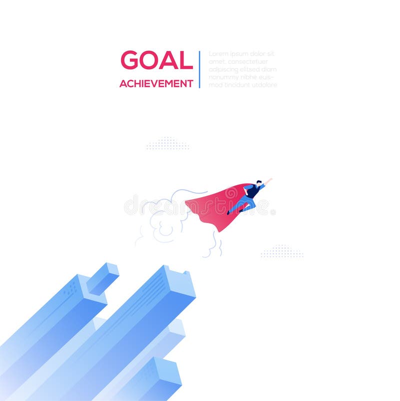 Goal Achievement - Modern Isometric Vector Web Banner Stock Vector ...