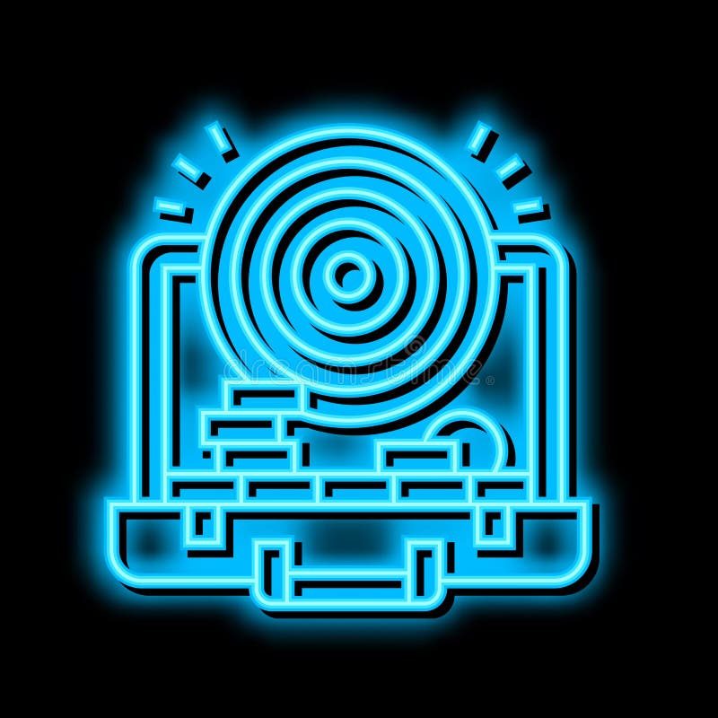 Goal Achievement Neon Glow Icon Illustration Stock Vector ...