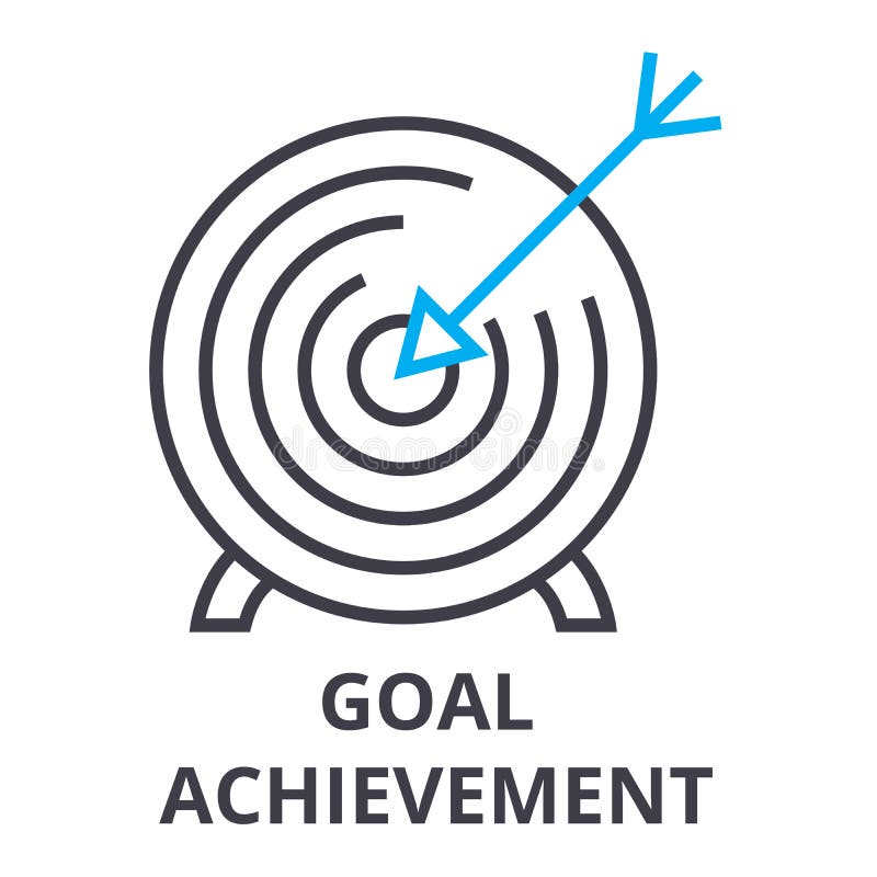 Key Goal Line Icon Concept. Key Goal Flat Vector Symbol, Sign, Outline ...
