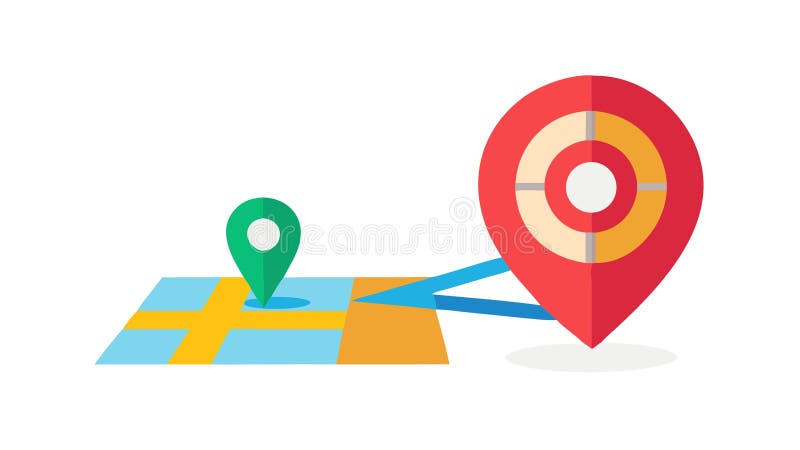 Goal Alignment Map Pin Icon, Vector Design Generative AI Stock Vector ...