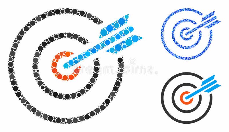 Goal Arrow Mosaic Icon of Circles Stock Illustration - Illustration of ...
