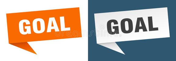 Goal Banner. Goal Speech Bubble Label Set Stock Vector - Illustration ...