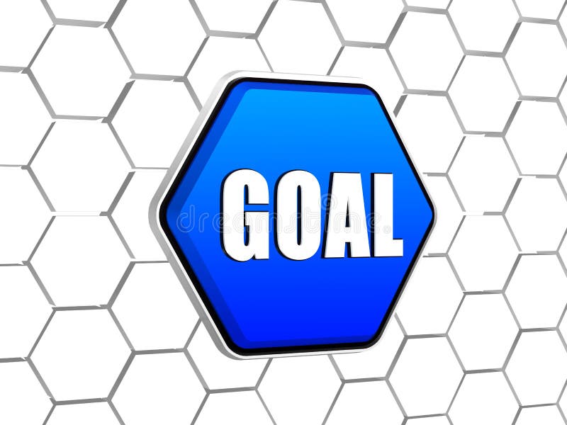 Blue goal in labyrinth stock illustration. Illustration of mark - 25067184