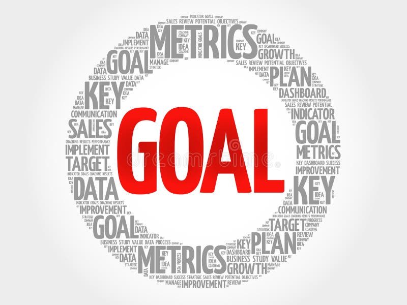 Goal circle word cloud stock image. Image of achieve - 206452953