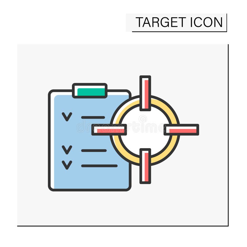 Goal color icon stock vector. Illustration of point - 257182177