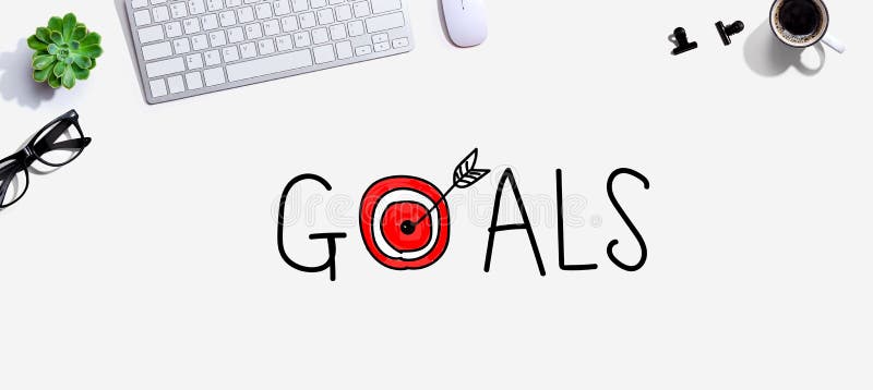 Goal Concept with a Computer Keyboard Stock Illustration - Illustration ...